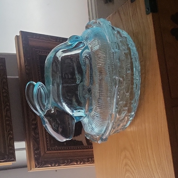 Kitchen | Blue Glass Bunny Candy Dish | Poshmark